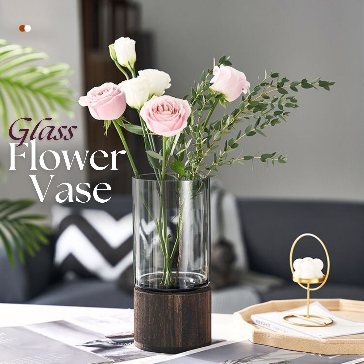 LOCAUPIN Modern Glass Flower Vase Stand Container Wedding Centerpiece – LocaupinPH
