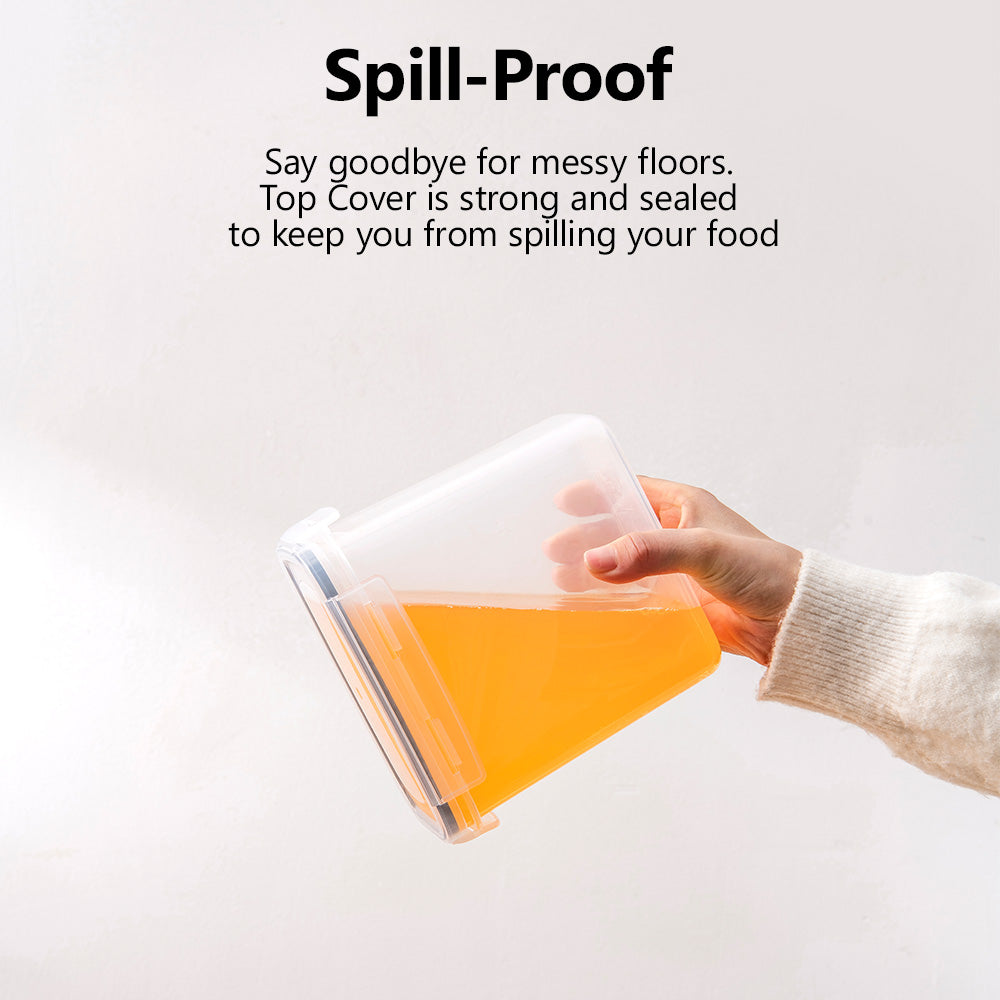 Dry Food Storage Containers Leak Proof Silicon Sealing Lock Lid Multip ...