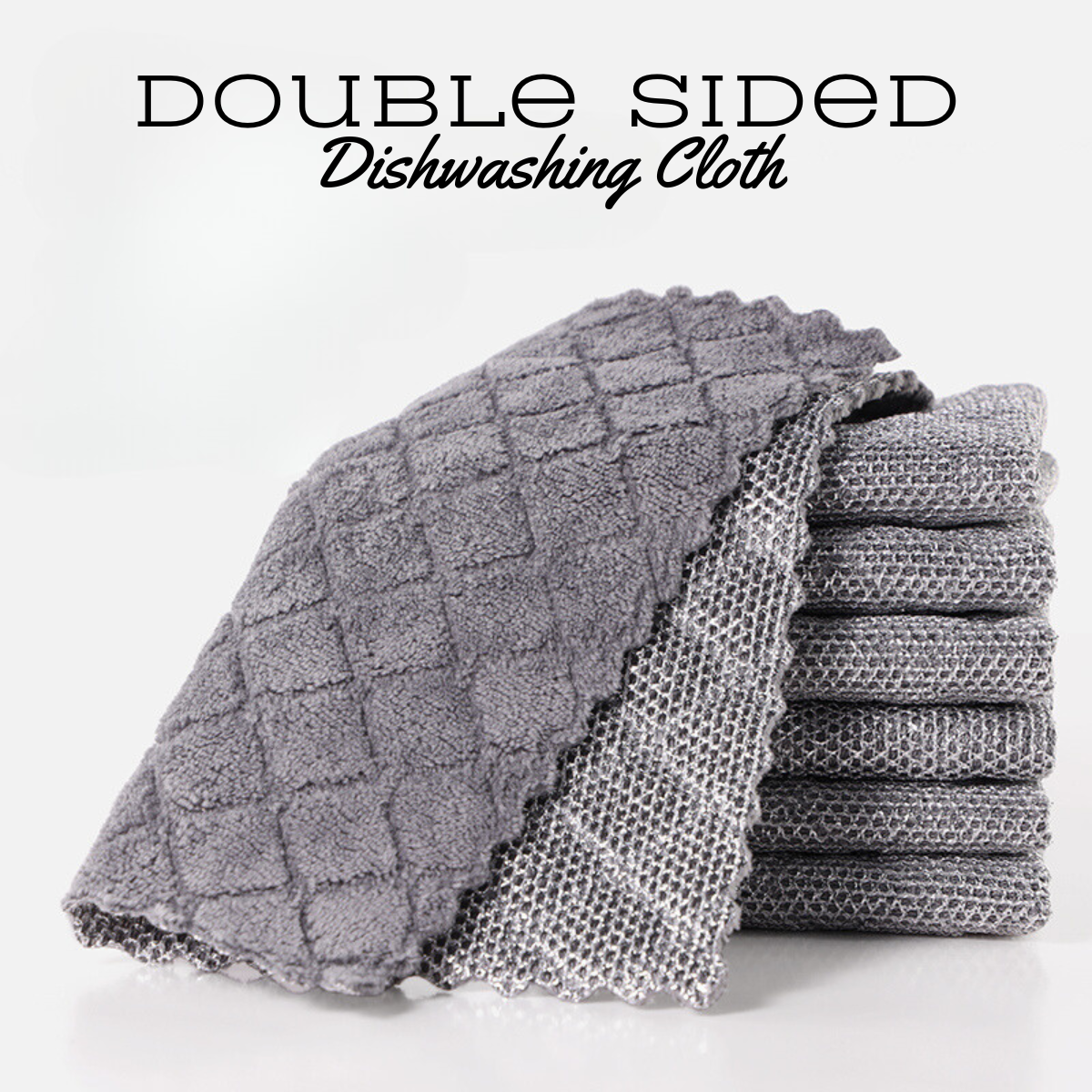 Locaupin 5pcs Double Sided Dishwashing Cloth Washable Cleaning Rag Pot ...