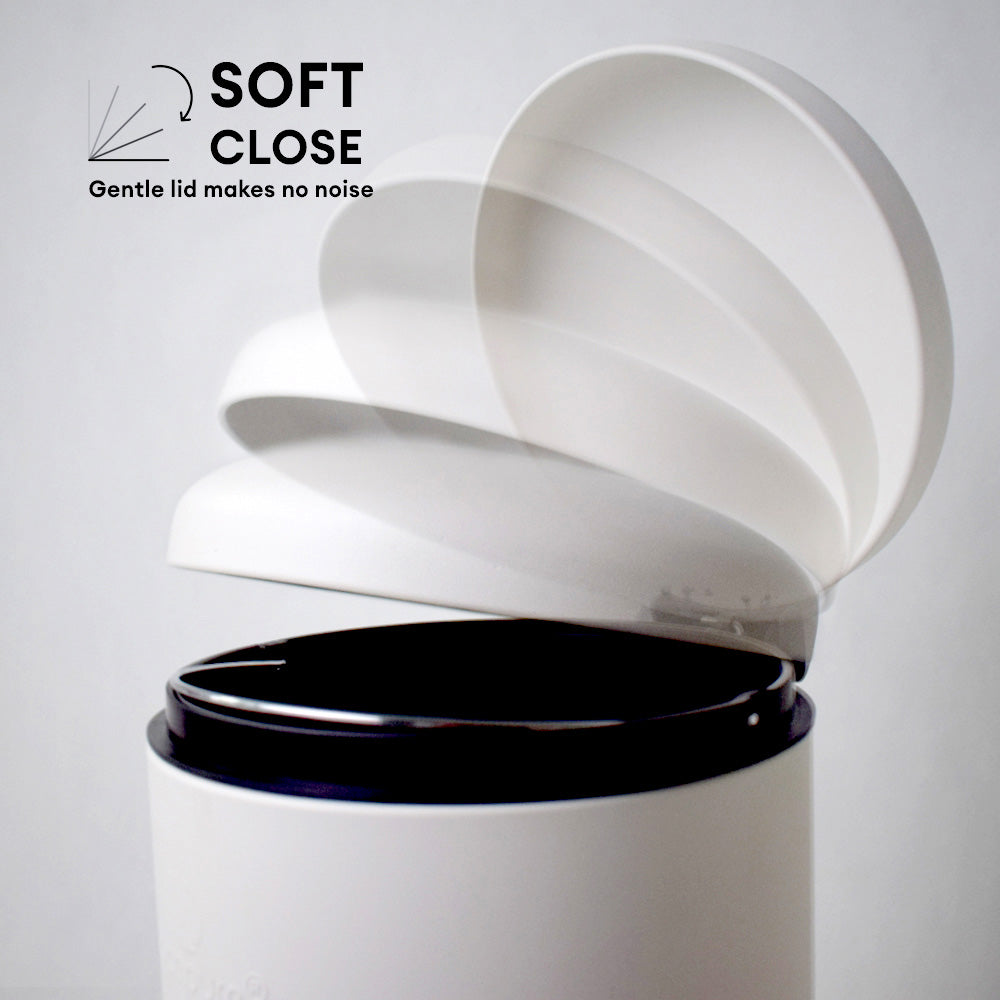 Locaupin Powder Coated Metal Hands Free Foot Pedal Type Trash Can Sile ...