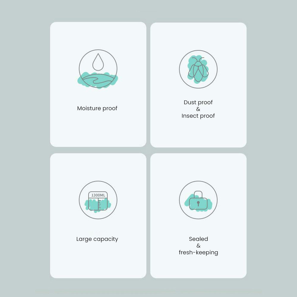 Locaupin Cereal and Dry Food Storage Canister Container Jar Kitchen Pa ...