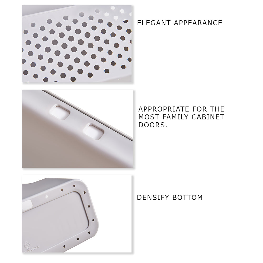 Locaupin Over Door Cabinet Rail Hook Space Saver Hanging Shelf Organiz ...